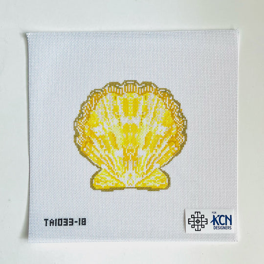 Yellow Scallop Ornament — Stitching Fox