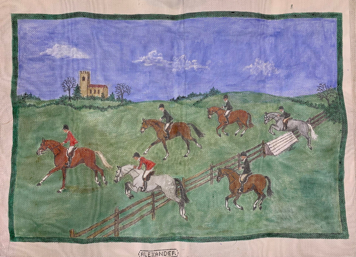 Hunt Scene Rug — Stitching Fox