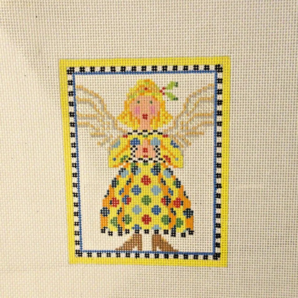 Yellow Polka Dot Angel — Stitching Fox
