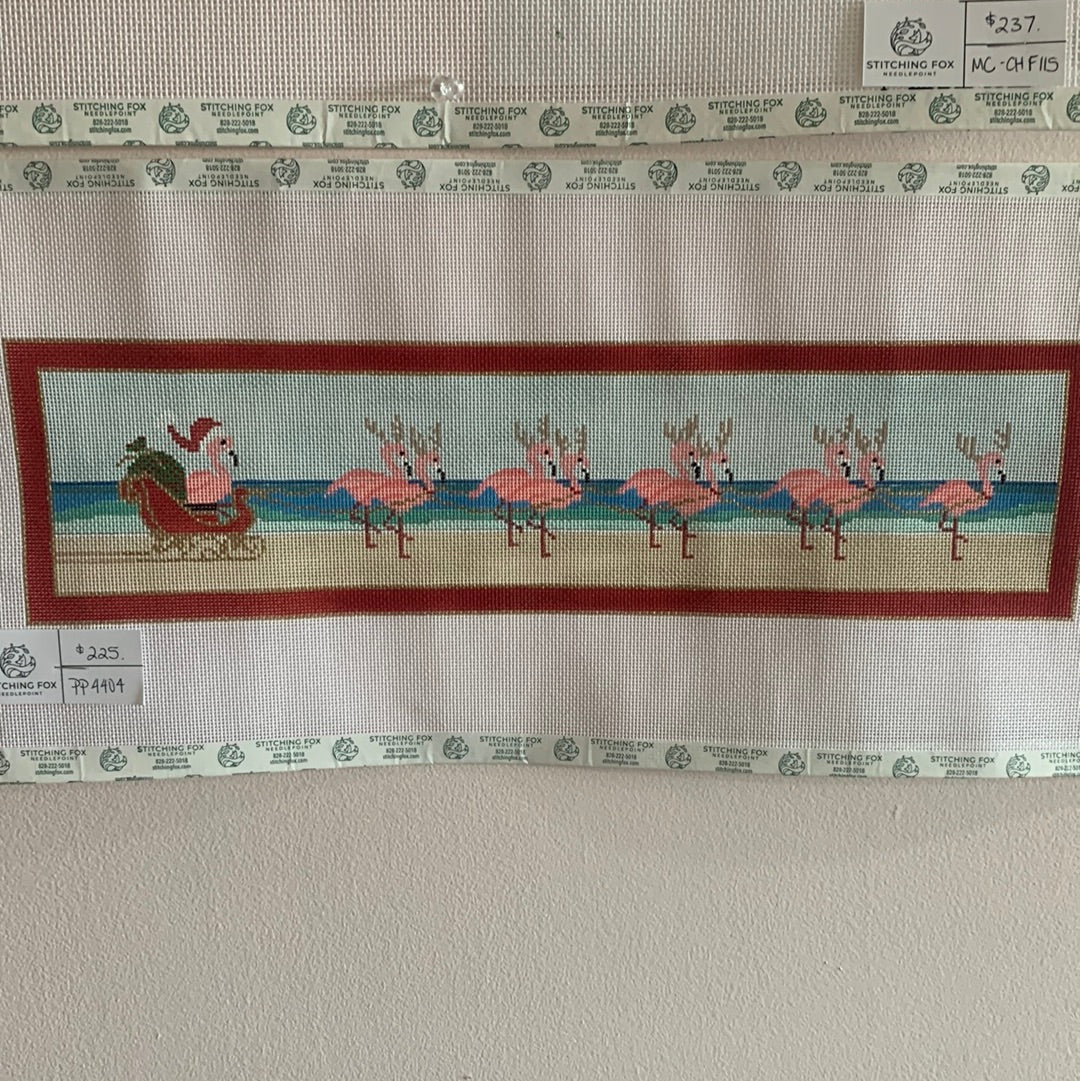 Flamingo Sleigh on the Beach, PP4404 — Stitching Fox