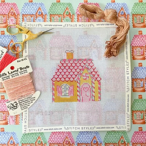 Pink Gingerbread House — Stitching Fox